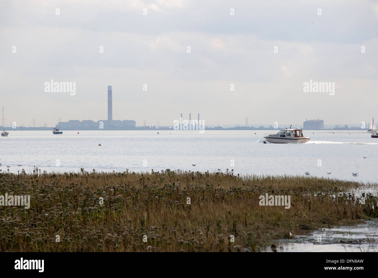 Thames estuary at dusk Stock Photo - Alamy