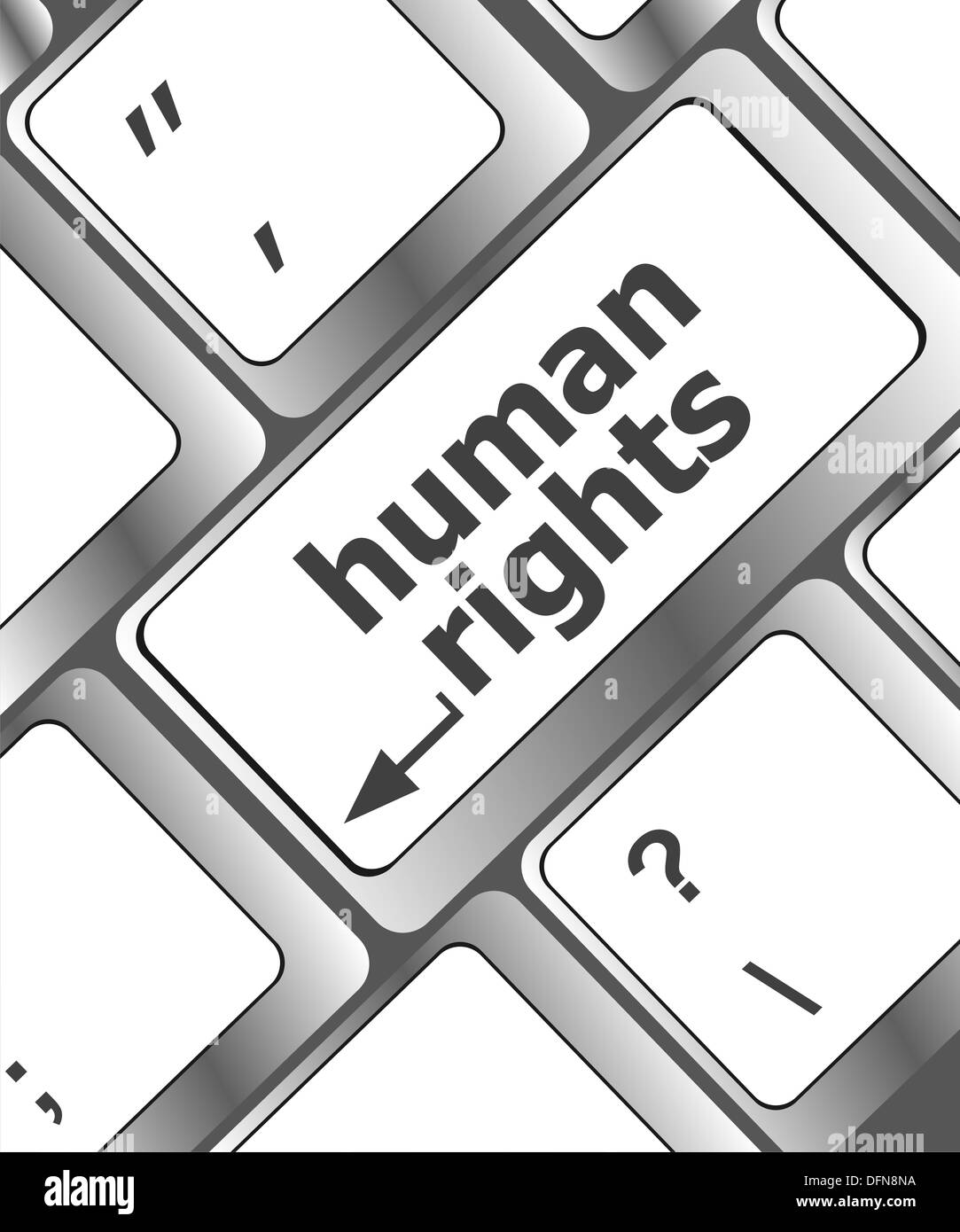 arrow button with human rights word on it Stock Photo - Alamy