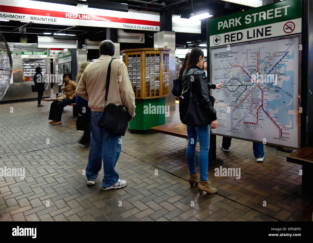 Map of boston subway hi-res stock photography and images - Alamy