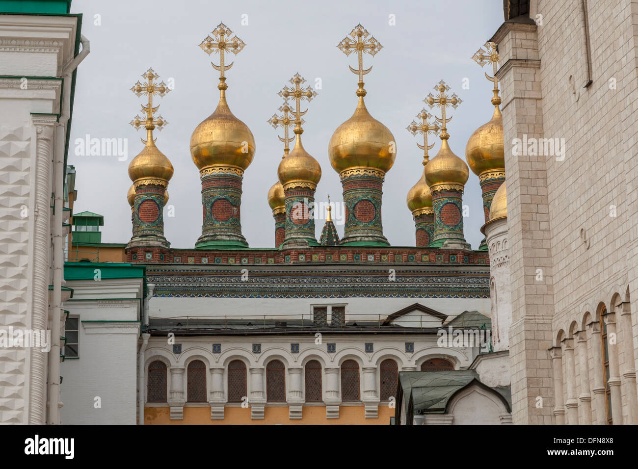 The Church of Laying Our Lady's Robe, Kremlin, Moscow, Russia Stock ...