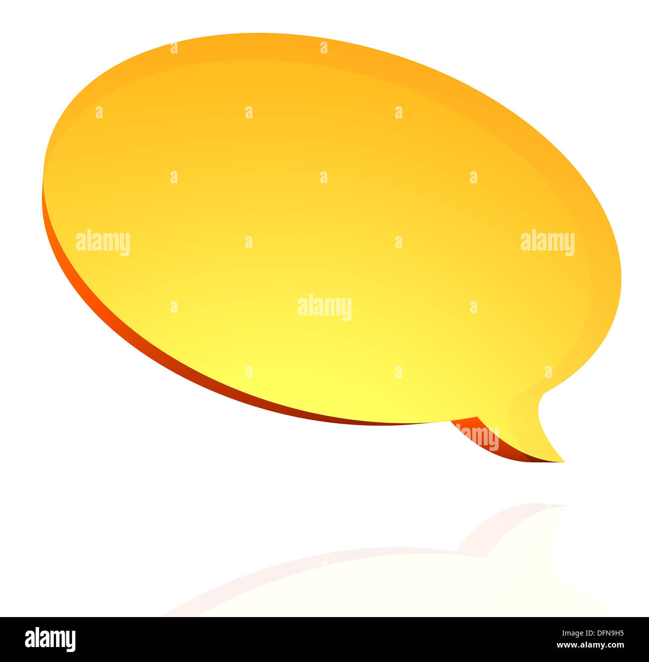 Oval speech balloon on white background Stock Photo - Alamy