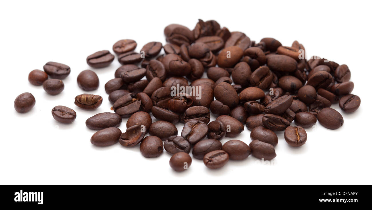 coffee beans isolated on white Stock Photo - Alamy