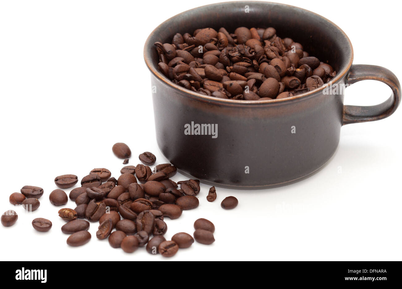 coffee beans isolated on white Stock Photo - Alamy