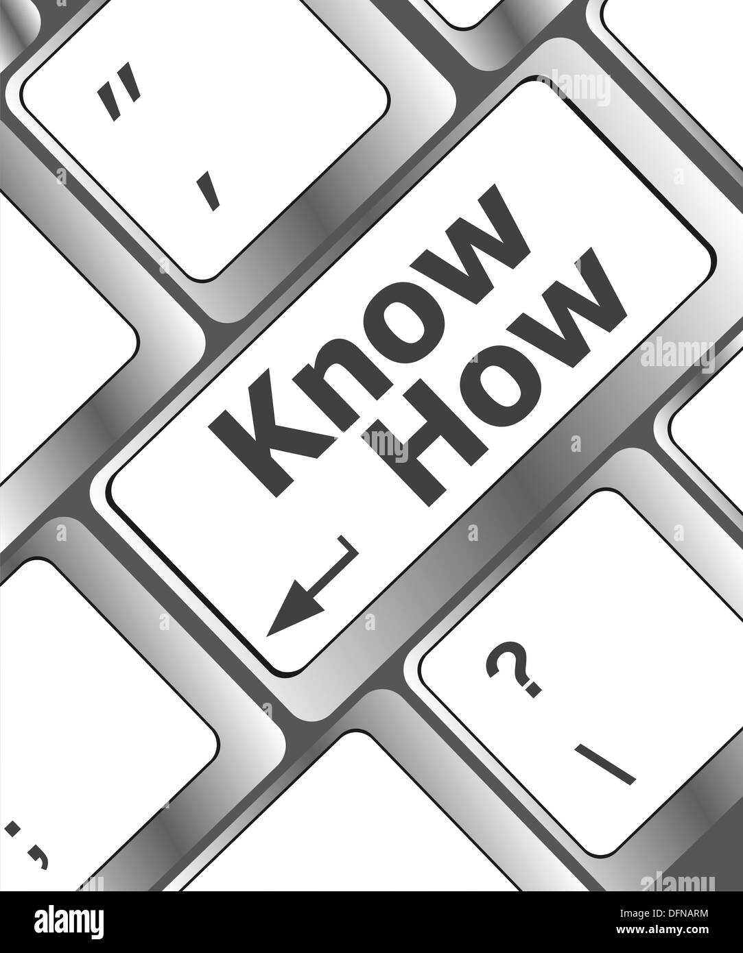 know how knowledge or education concept, button on computer keyboard ...