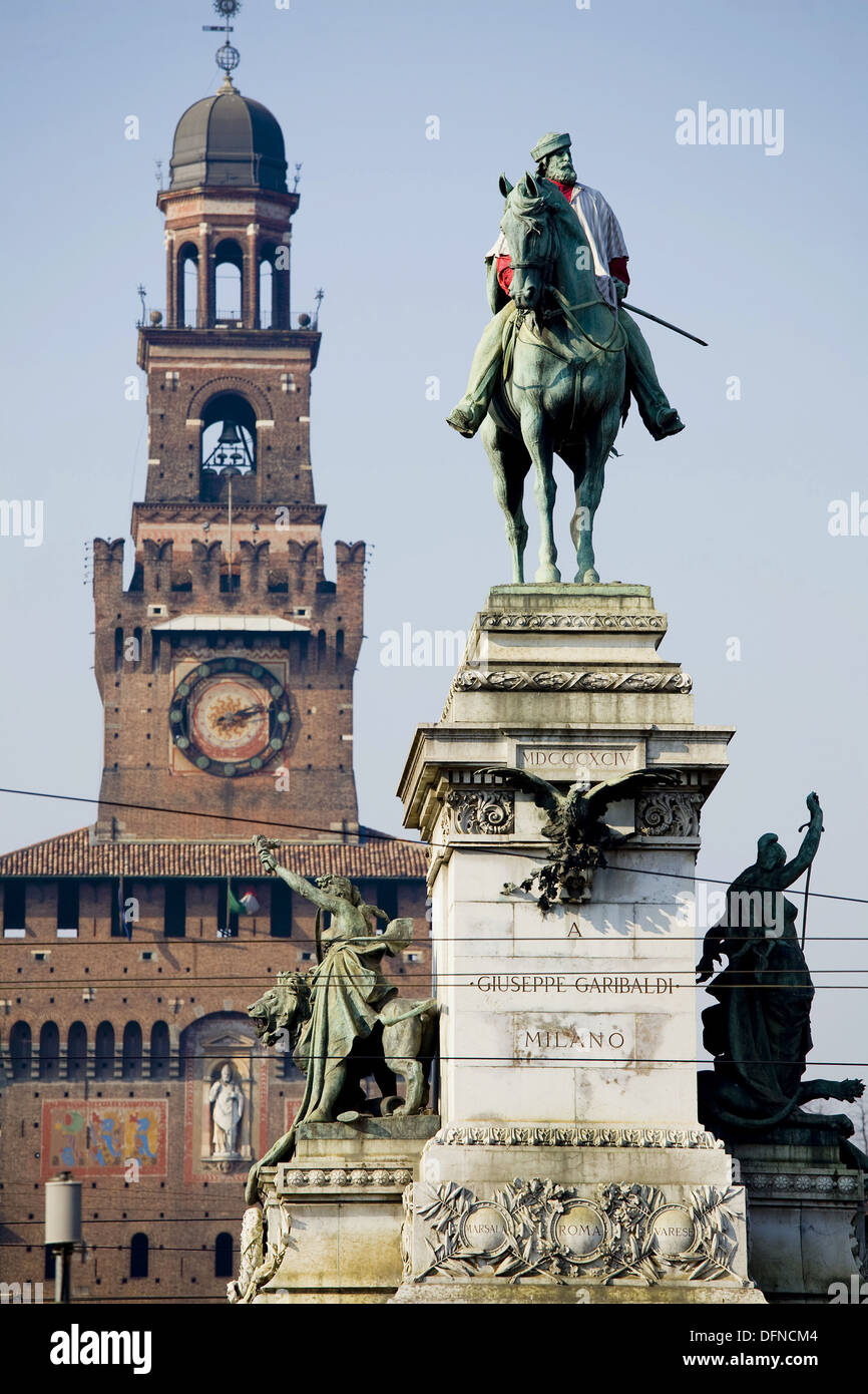 Italia, Lombardia, Milano, Castello Sforzesco Stock Photo - Alamy