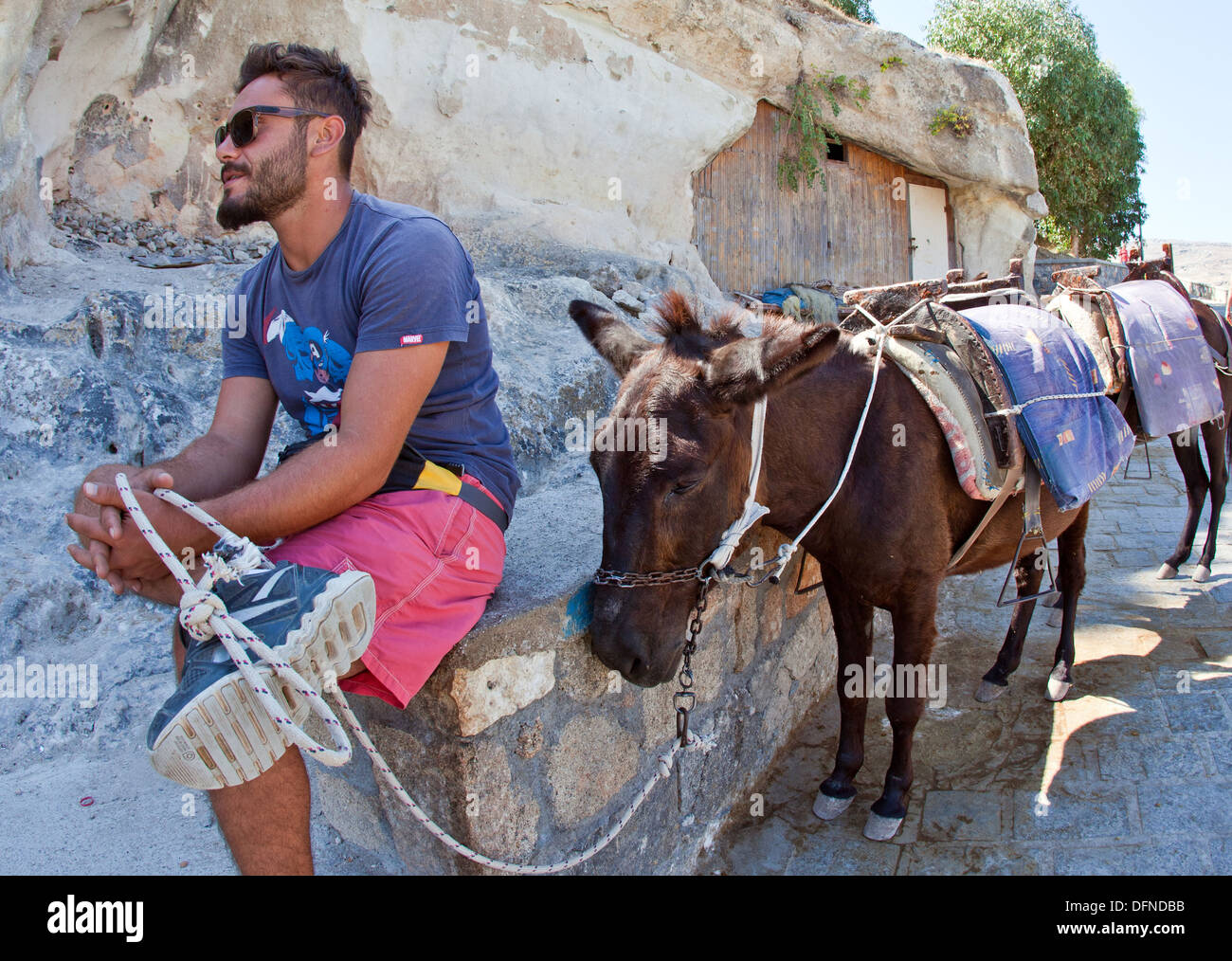 Man riding donkey hi-res stock photography and images - Alamy