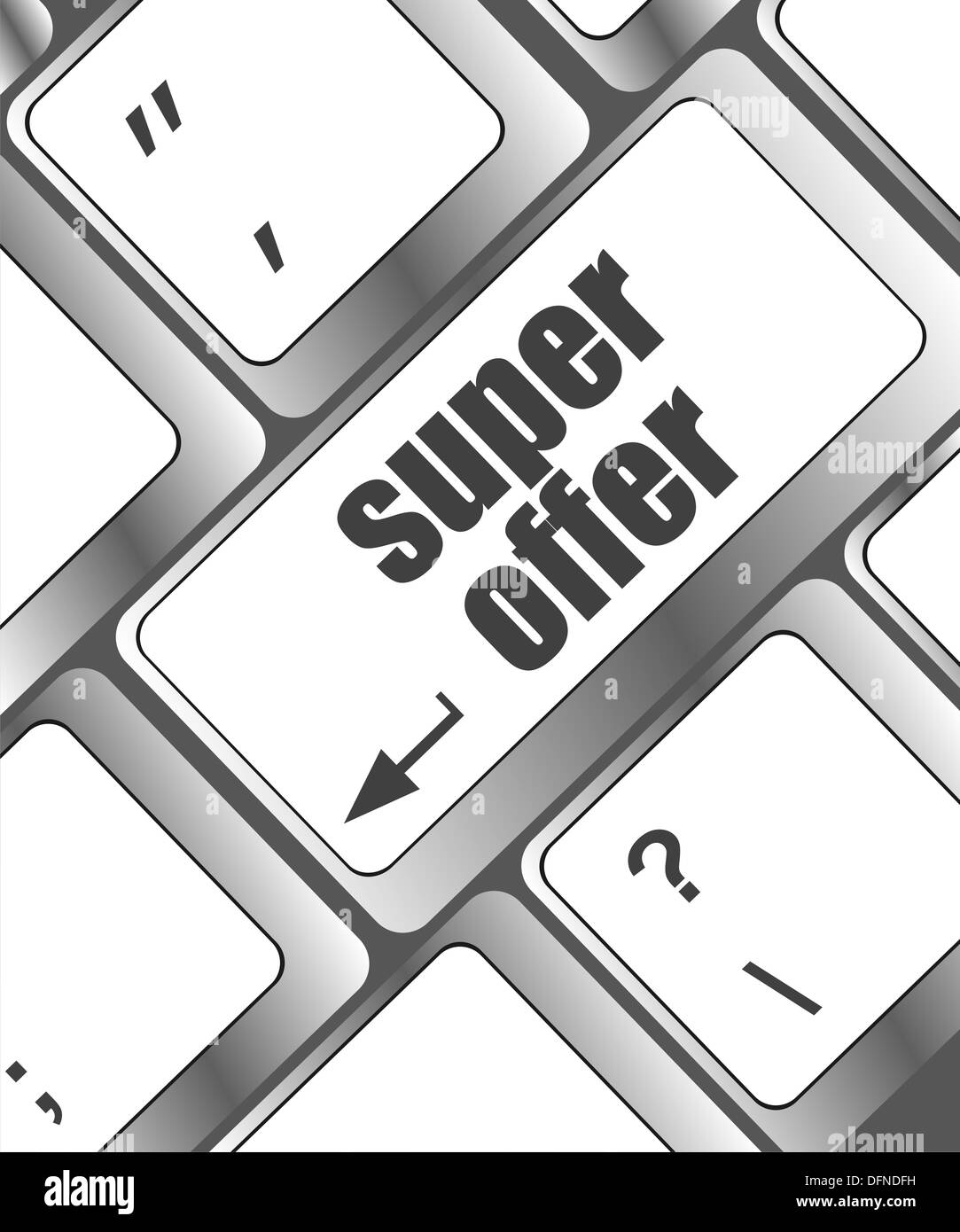 Super offer text on laptop computer keyboard Stock Photo - Alamy