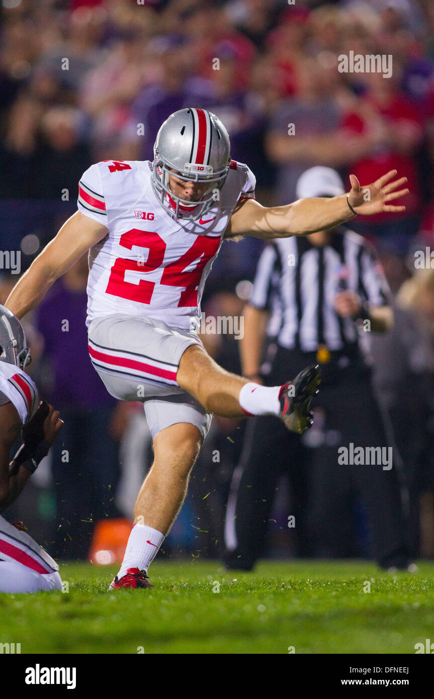 October 5 , 2013: Ohio State Buckeyes kicker Drew Basil #24 converts a ...