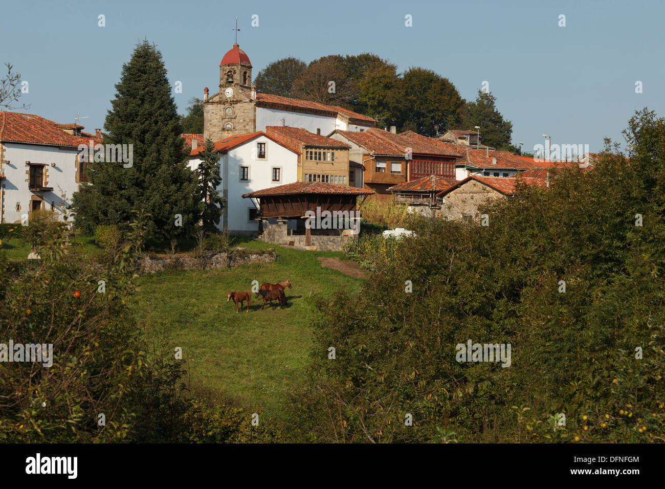 Horreo, traditionel storehouse, granary, Torazo, near Infiesto ...