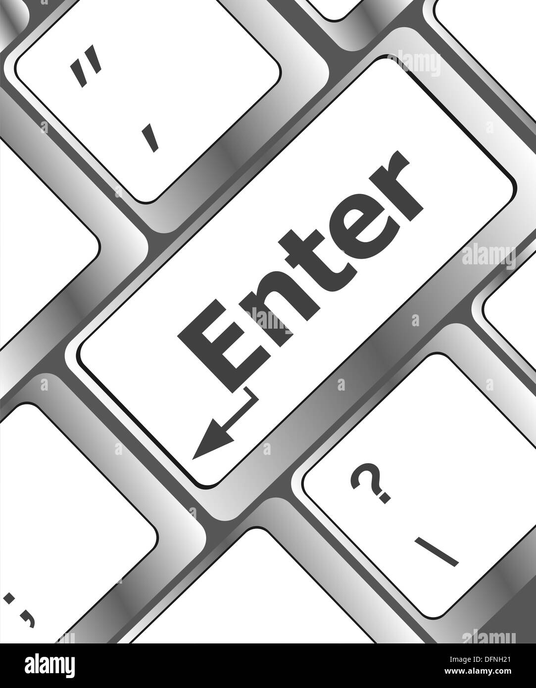 message on keyboard enter key, for online support concepts Stock Photo ...