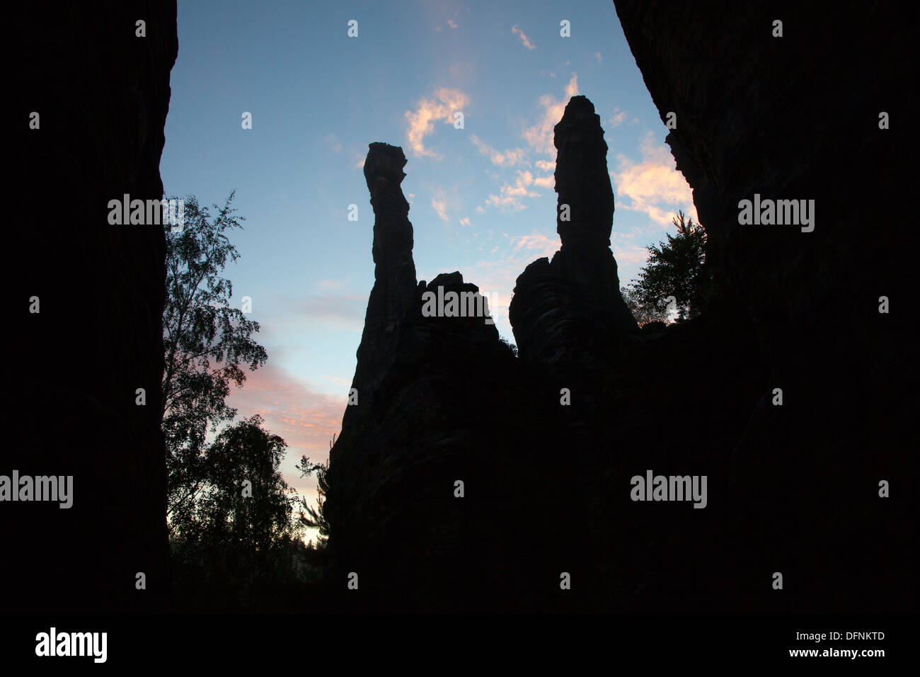 Hercules Towers at Bielatal valley, National Park Saxon Switzerland ...