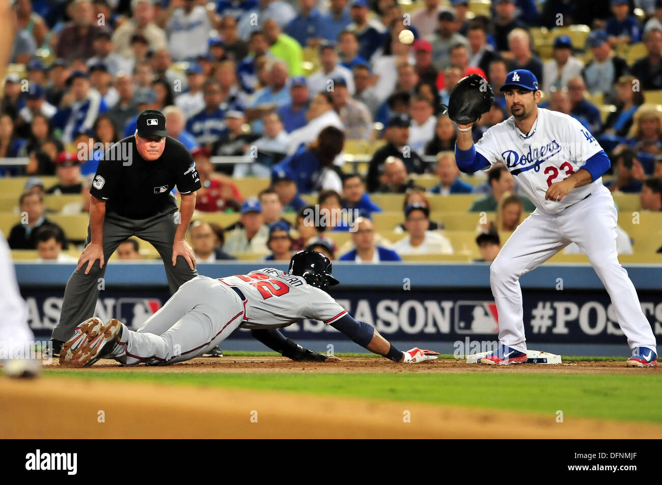 Los Angeles, California, USA. 7th October 2013. Atlanta Braves right ...