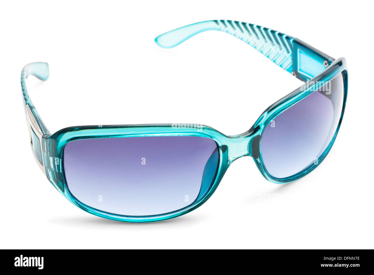 Blue transparent sunglasses isolated on white background Stock Photo ...