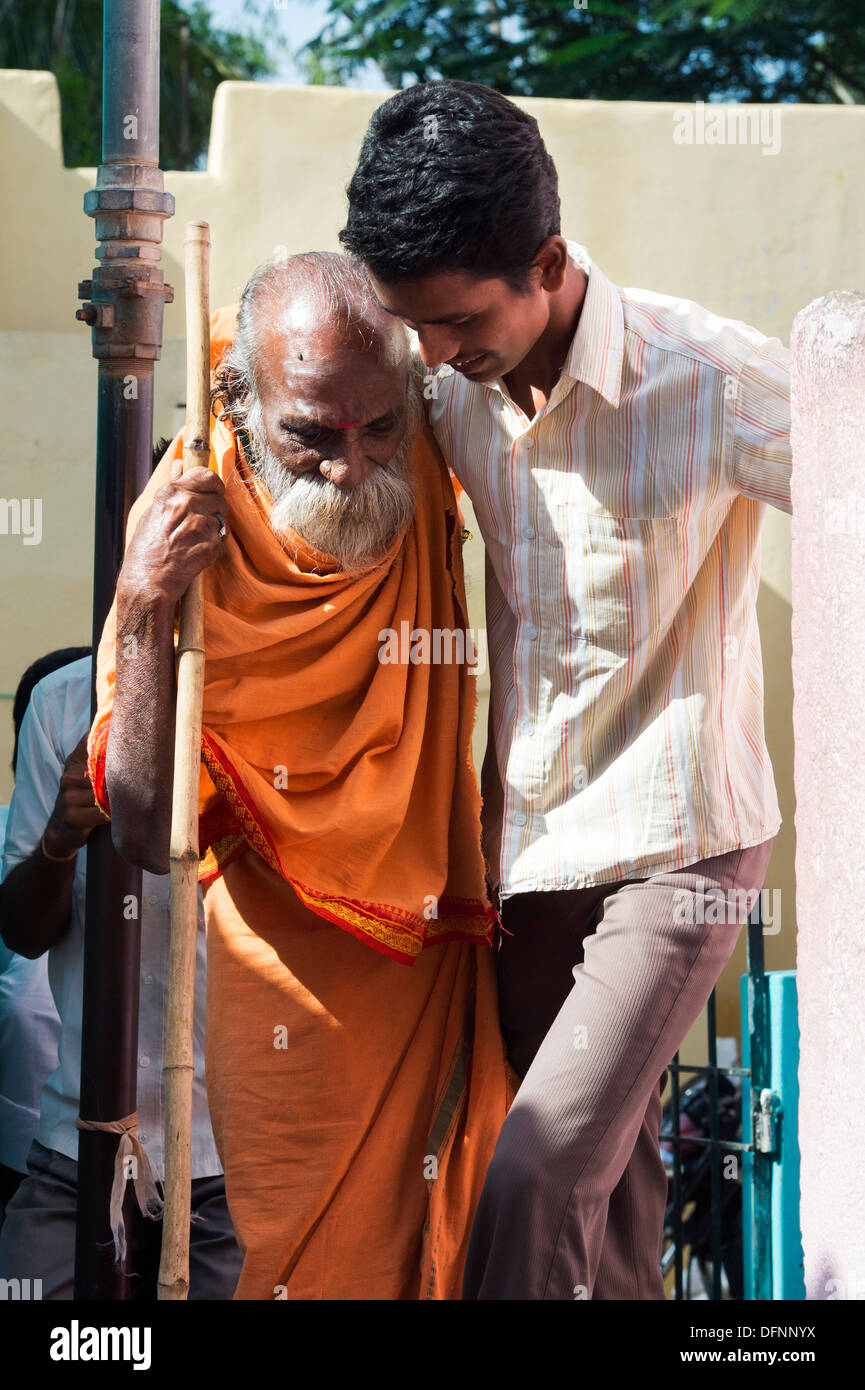 Indian old sadhu baba hi-res stock photography and images - Alamy