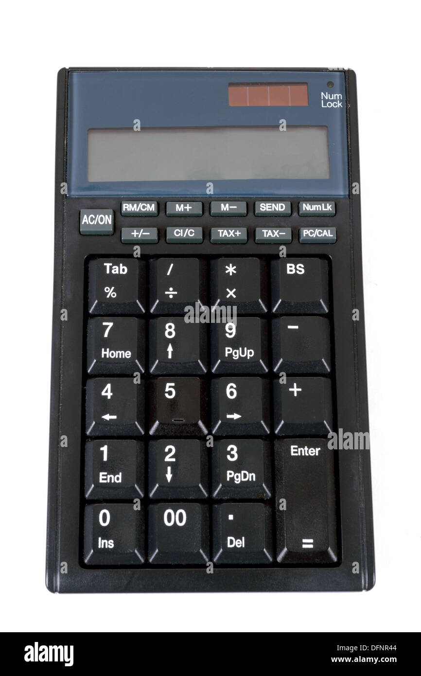 Black calculator calculation background Cut Out Stock Images & Pictures ...
