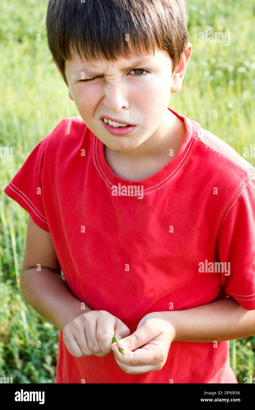 outdoor grinning portrait of young teenager boy Stock Photo - Alamy