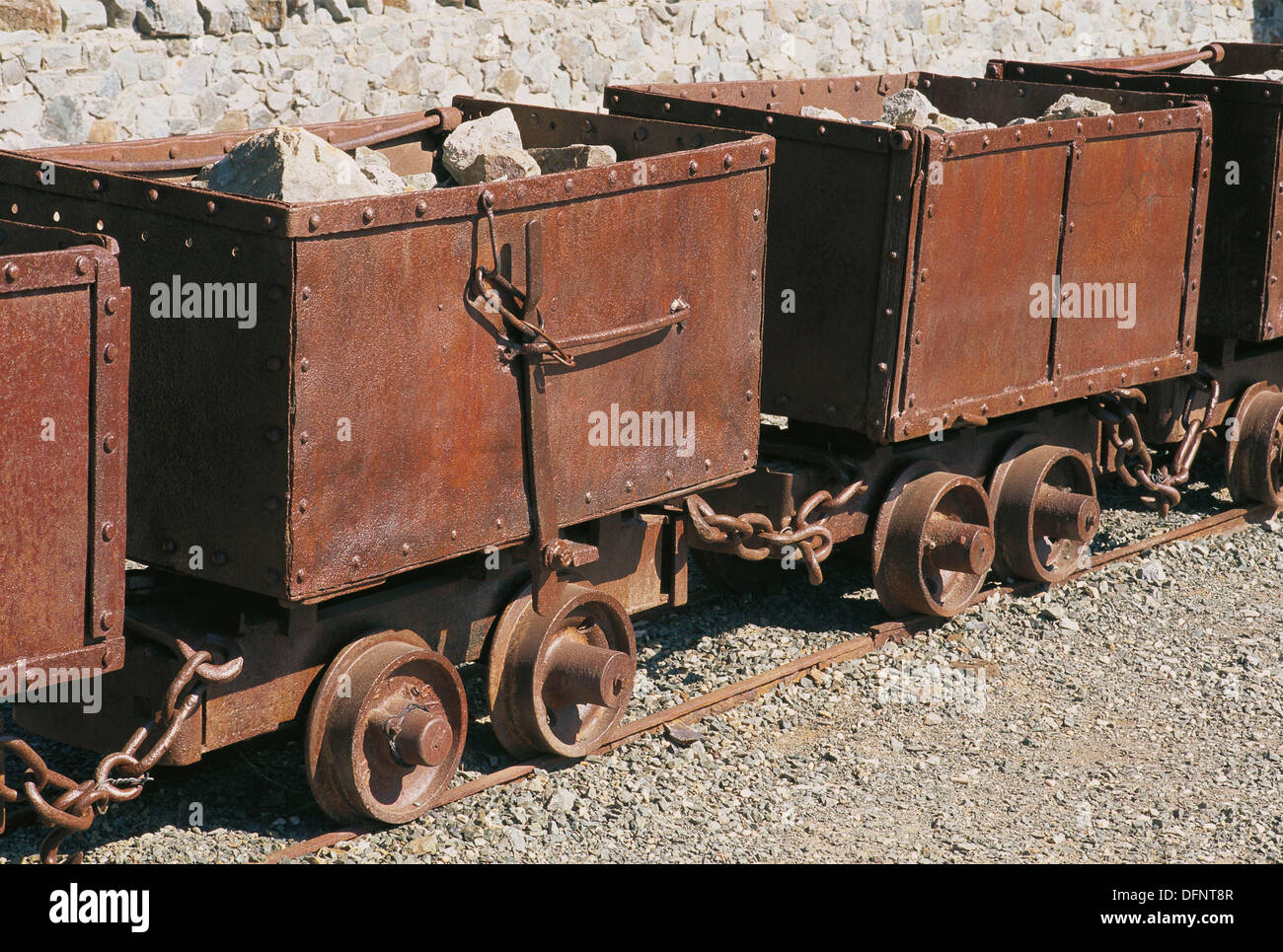 Ore cars. Empire Mine State Historic Park. California. USA Stock Photo ...