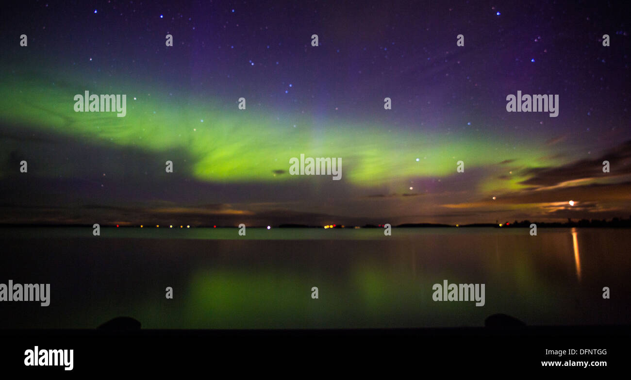 Northern lights over mountain hi-res stock photography and images - Alamy