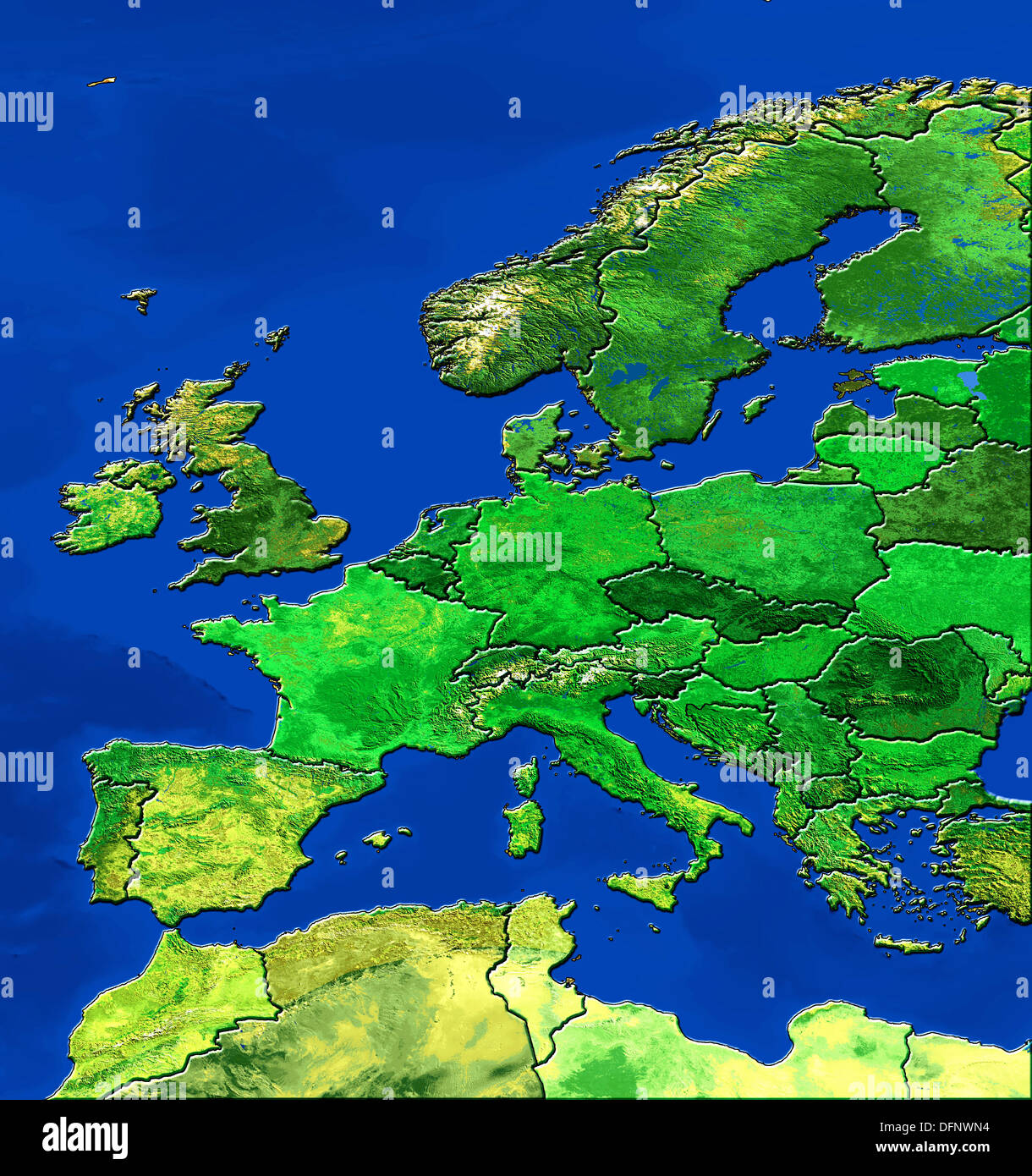 Europe map borders hi-res stock photography and images - Alamy
