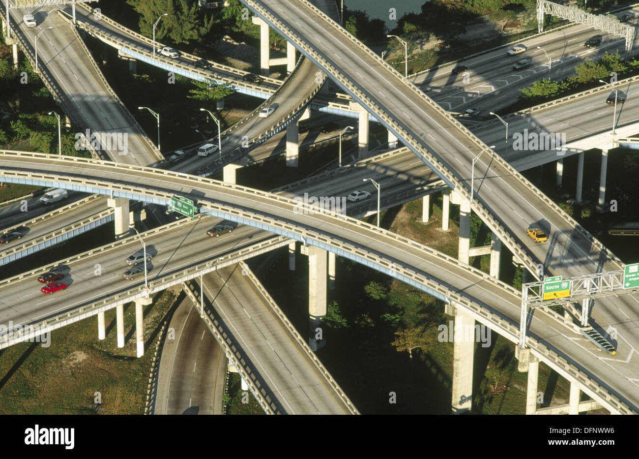 Complex Road Intersection Above High Resolution Stock Photography and ...