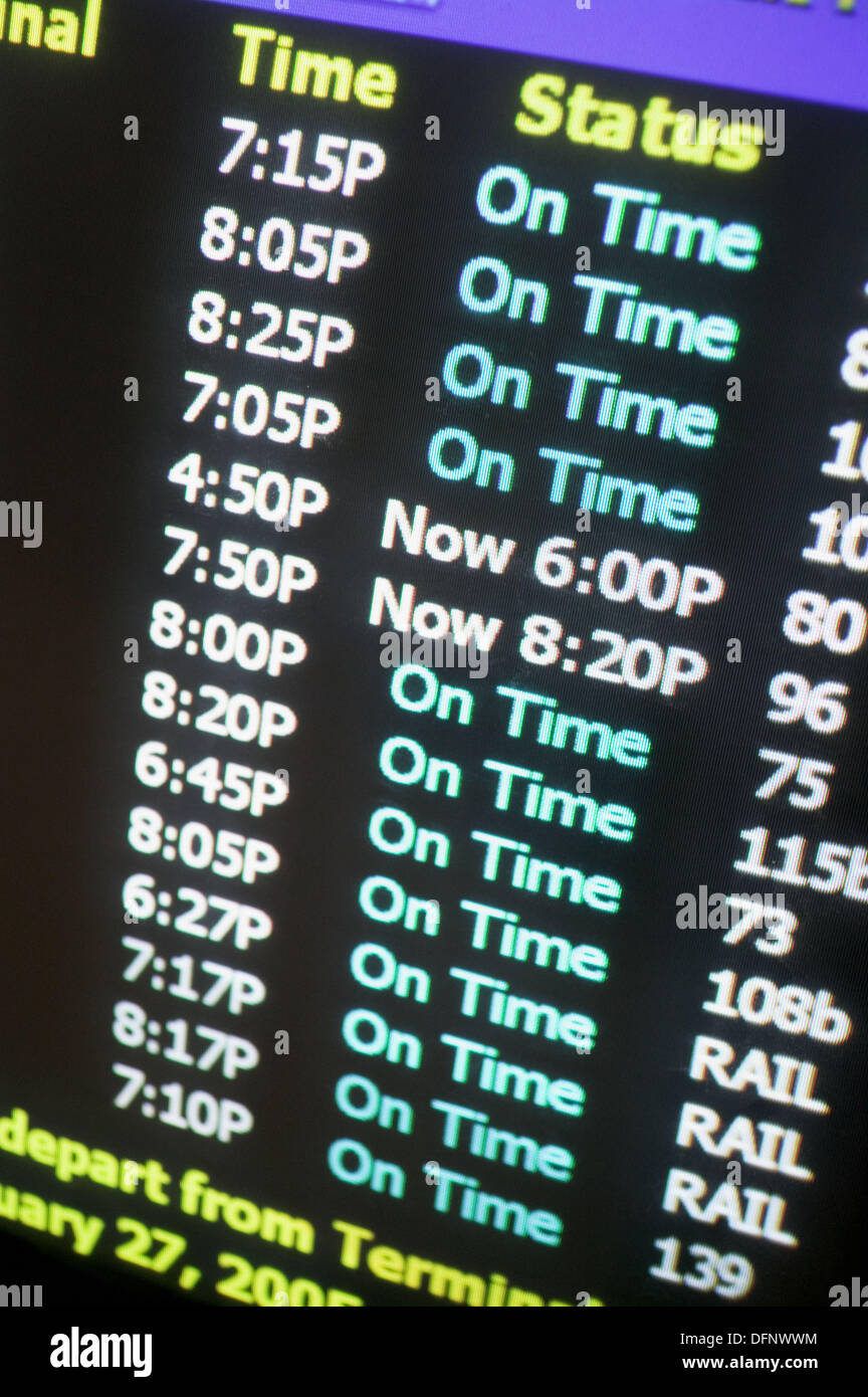 Schedule monitor hi-res stock photography and images - Alamy