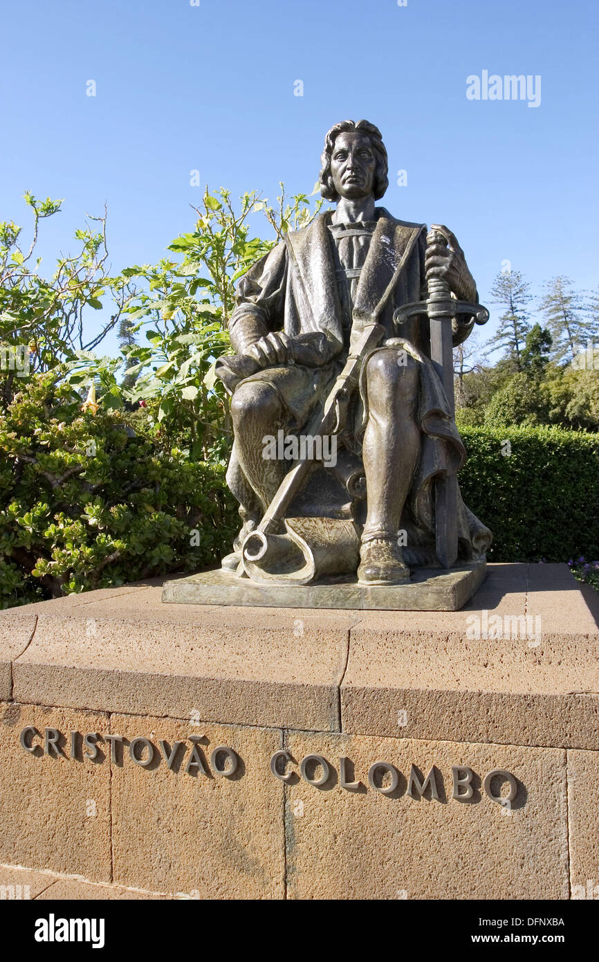 Madeira Funchal Monument Christopher Columbus High Resolution Stock ...