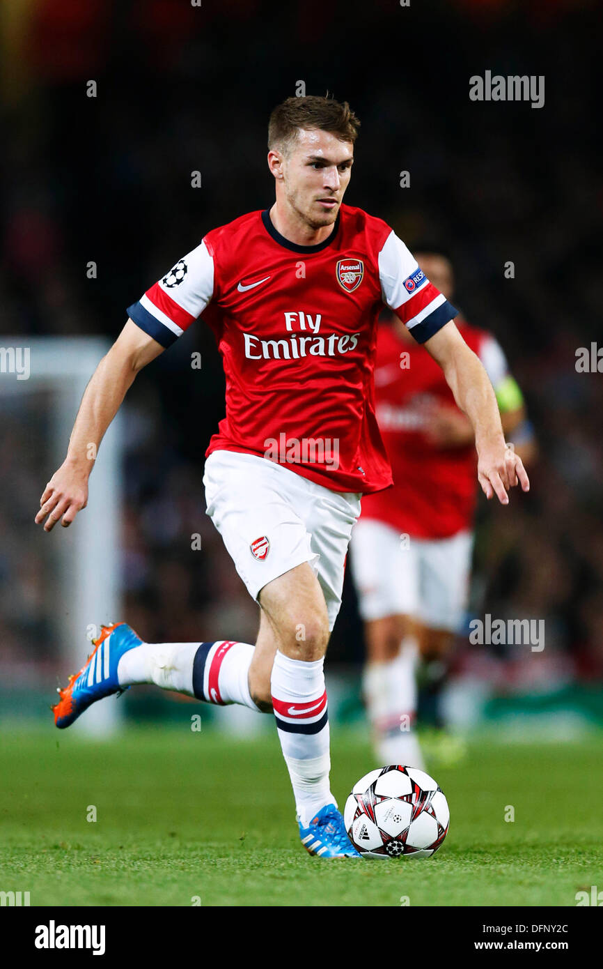 London, UK. © D. 1st Oct, 2013. Aaron Ramsey (Arsenal) Football ...
