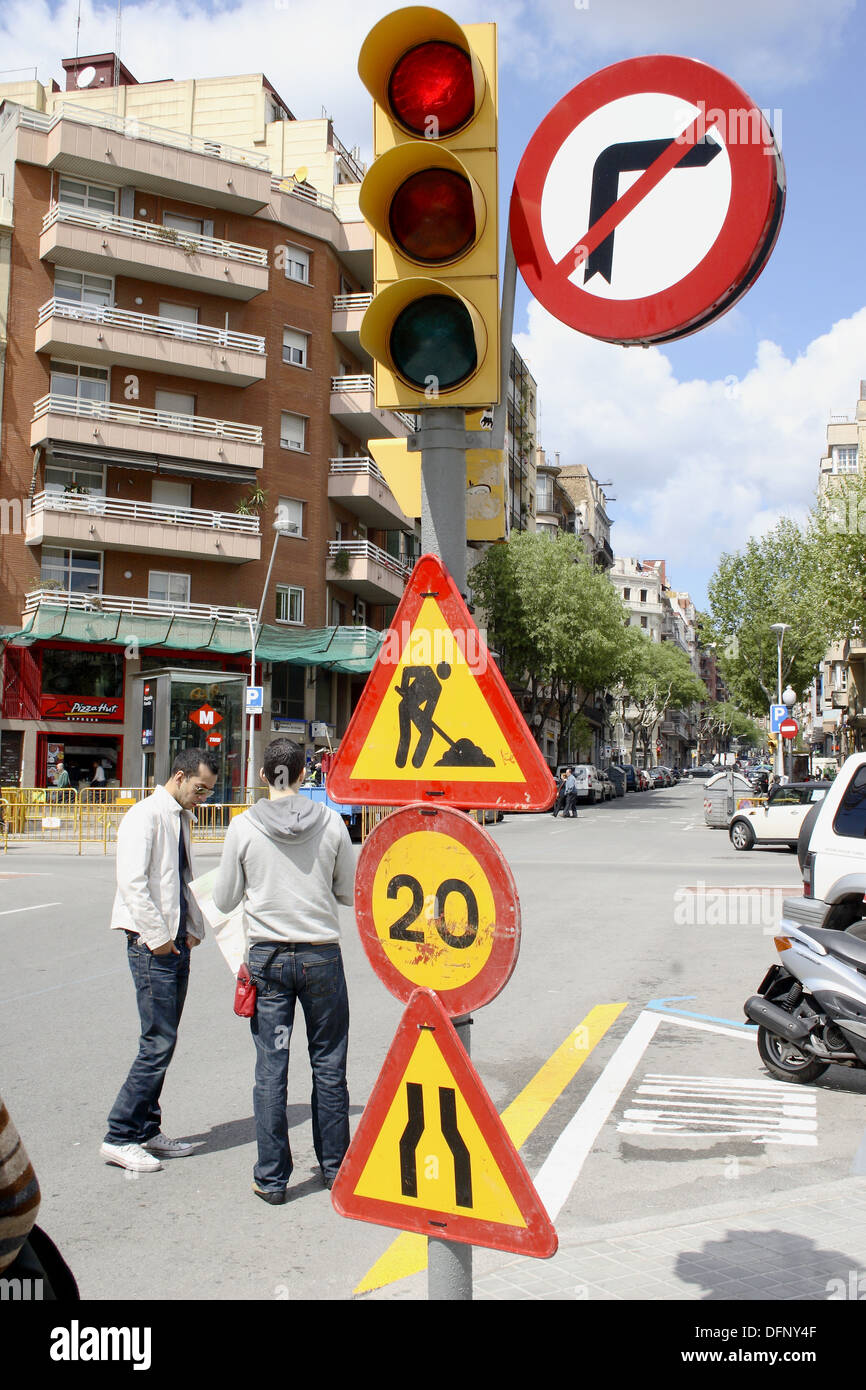Temporary speed limit sign hi-res stock photography and images - Alamy