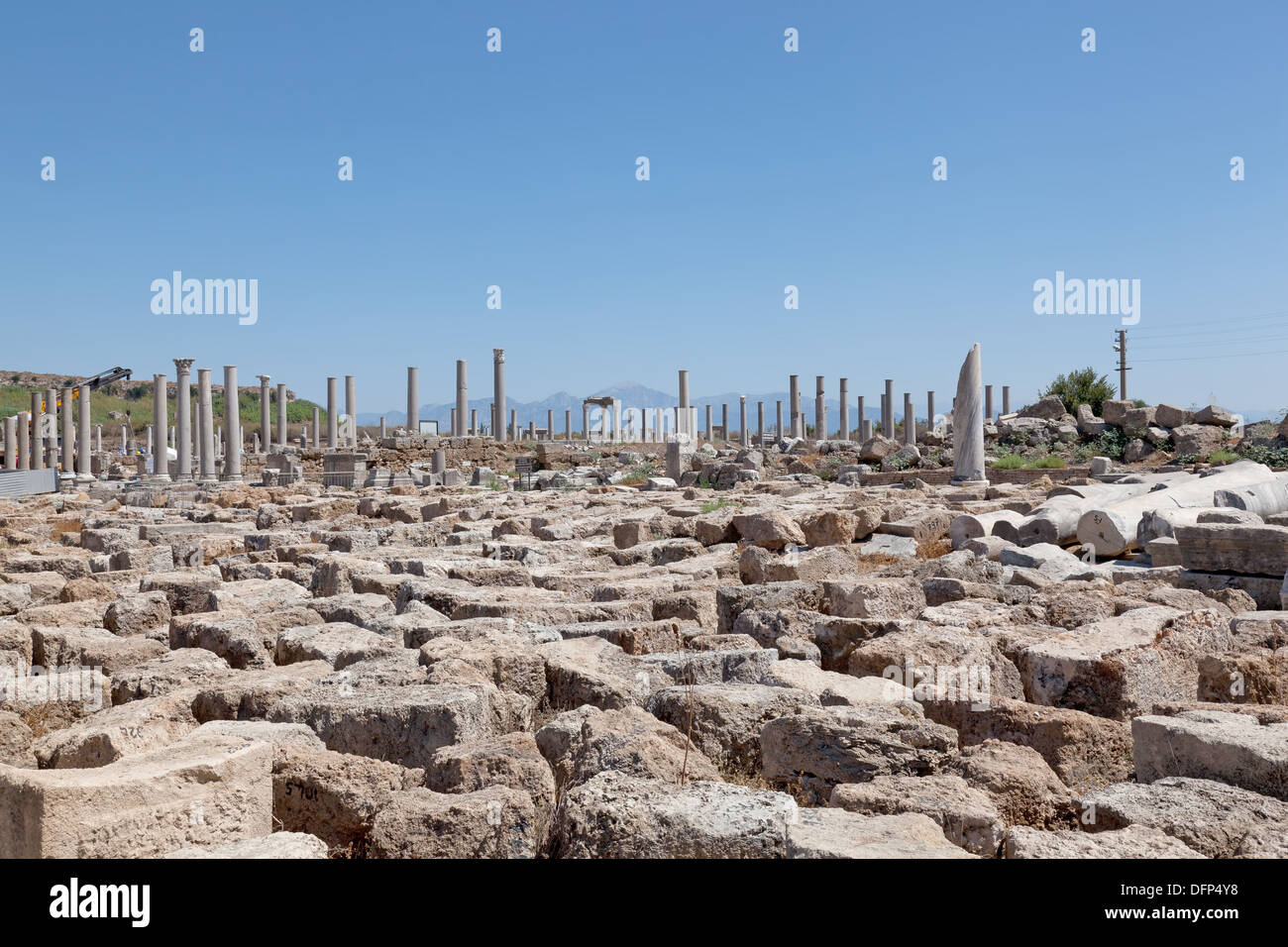 Ancient city of Perge near Antalya Turkey Stock Photo - Alamy