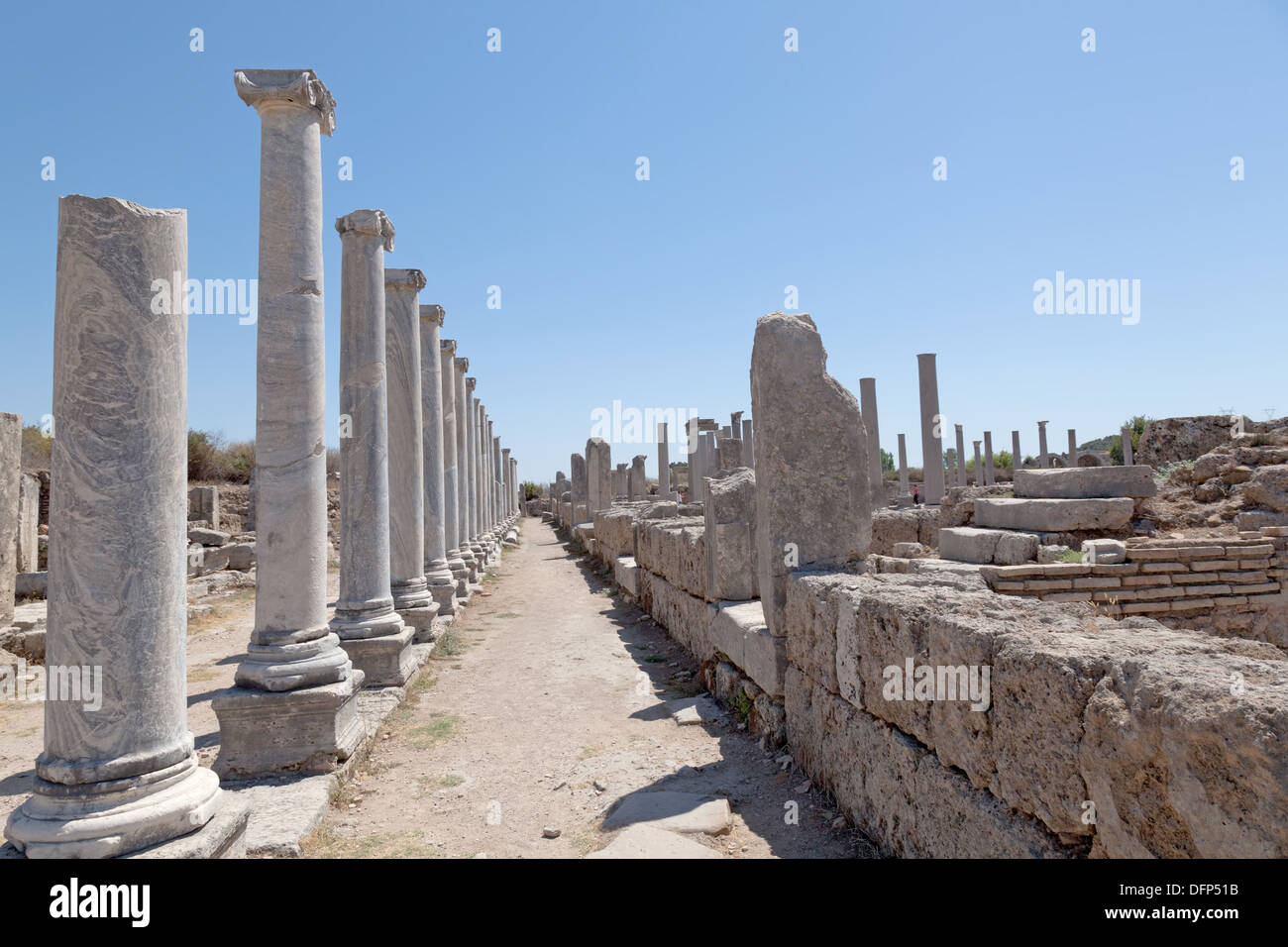 Ancient city of Perge near Antalya Turkey Stock Photo - Alamy