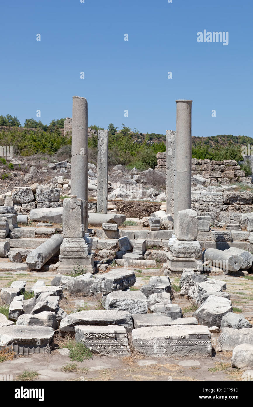 Ancient city of Perge near Antalya Turkey Stock Photo - Alamy
