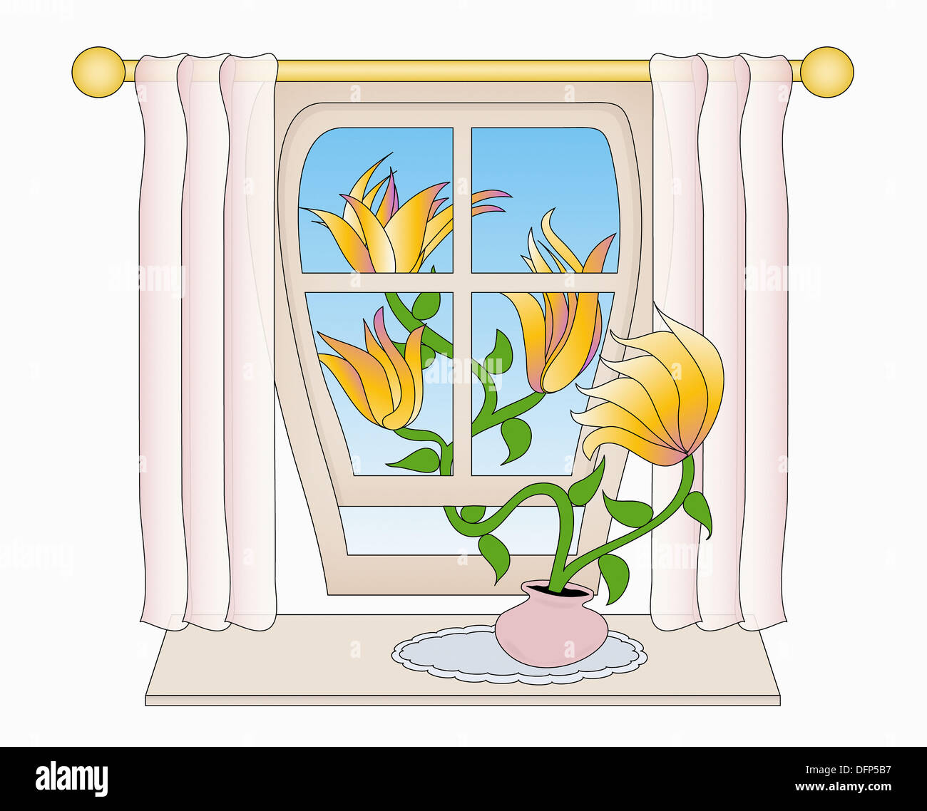 The world outside of the window Cut Out Stock Images & Pictures - Alamy