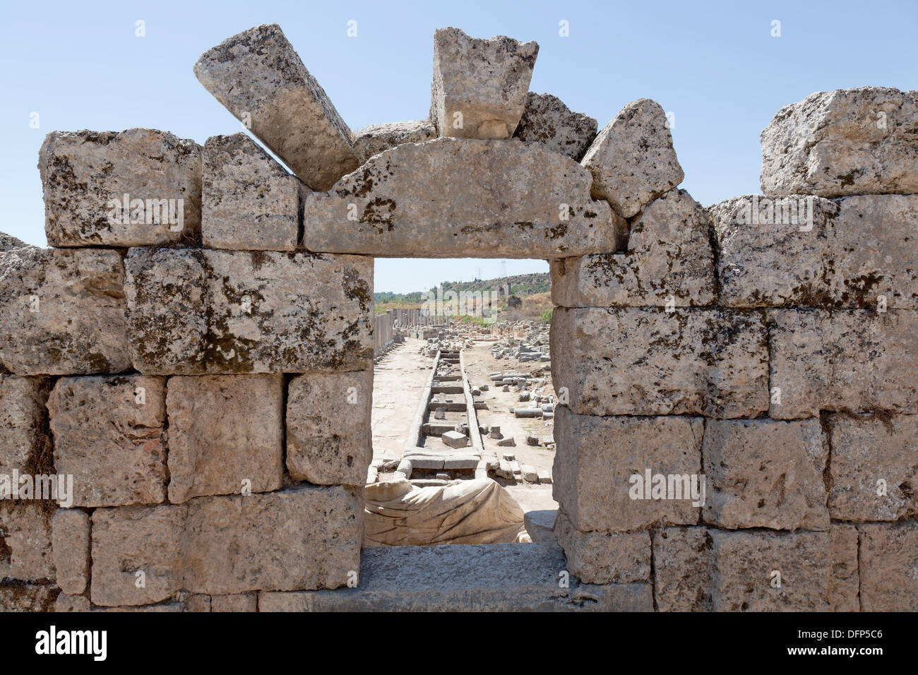 Ancient city of Perge near Antalya Turkey Stock Photo - Alamy