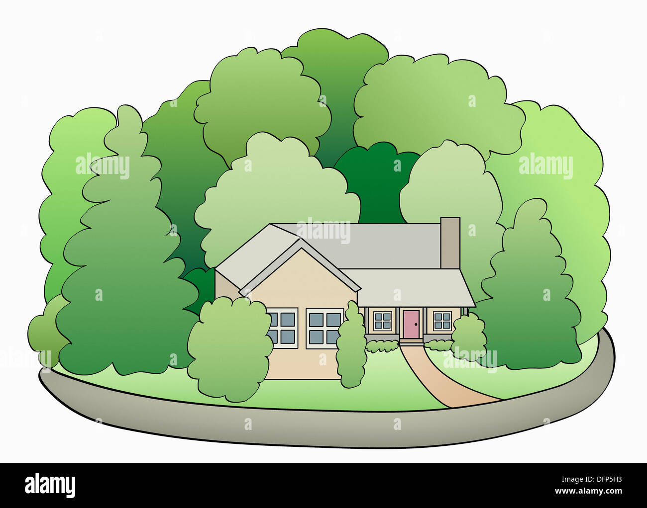 Wooded country Cut Out Stock Images & Pictures - Alamy