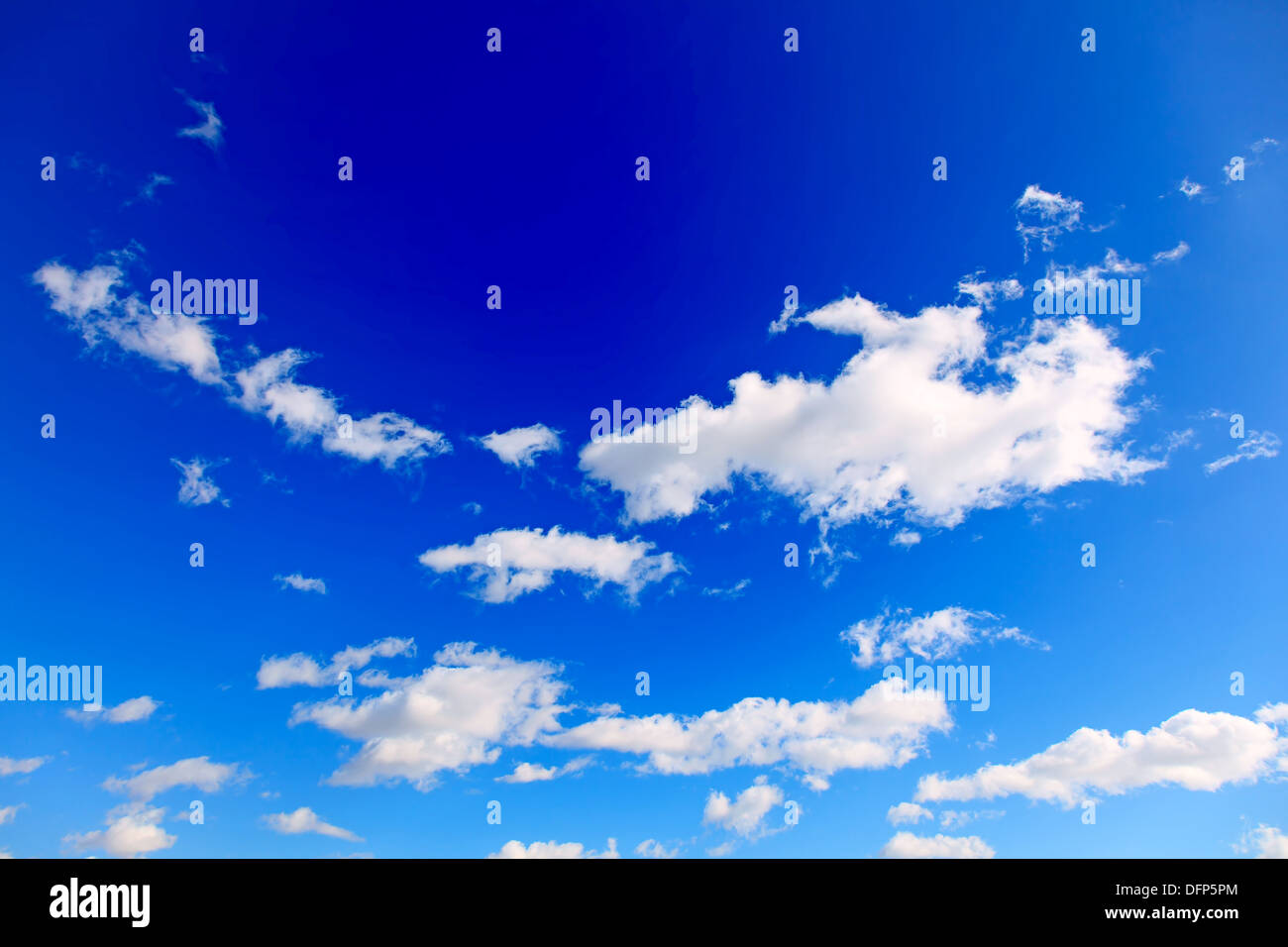 Clear blue sky and clouds Stock Photo - Alamy
