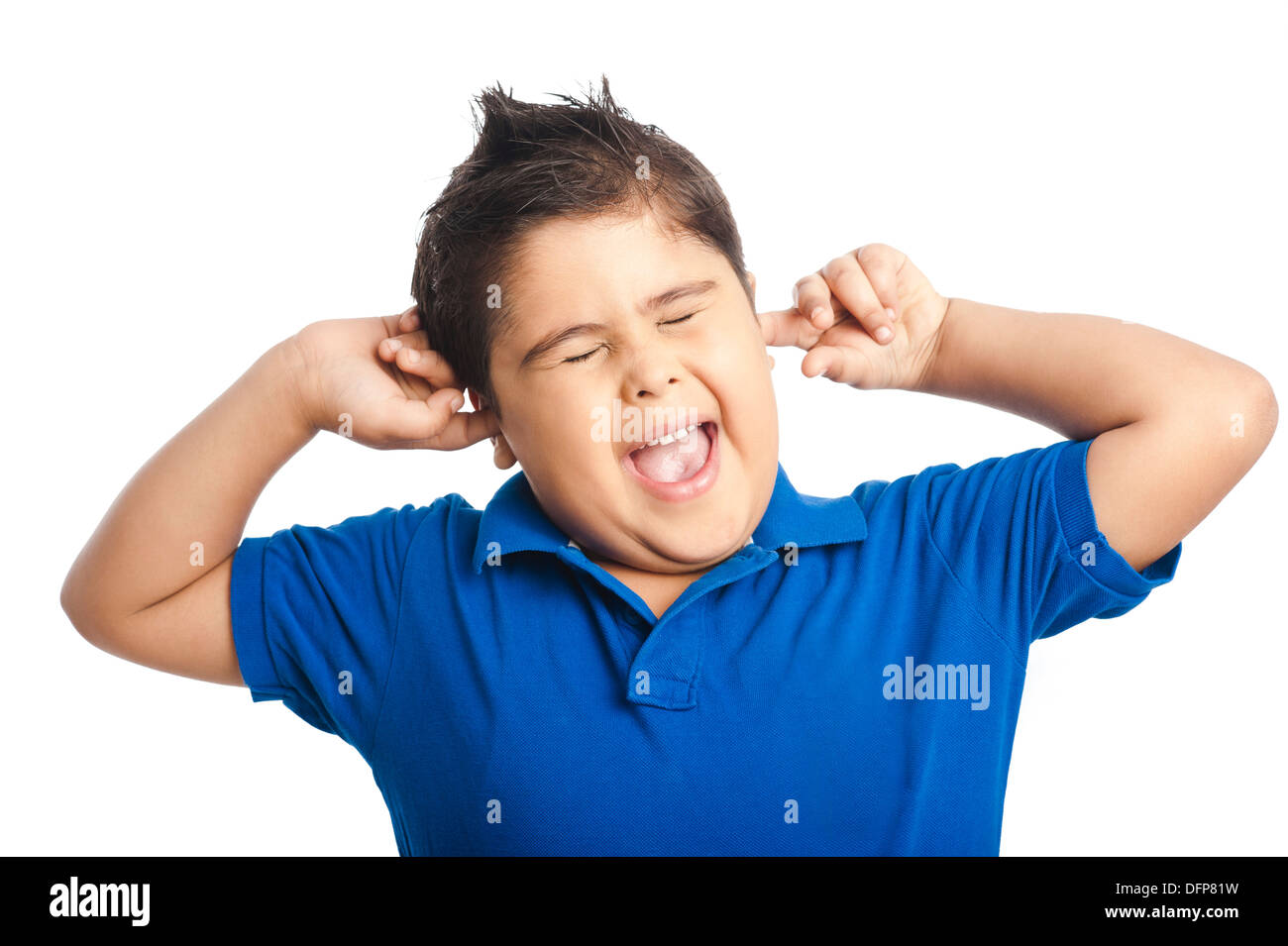 Close-up of a boy shouting Stock Photo - Alamy