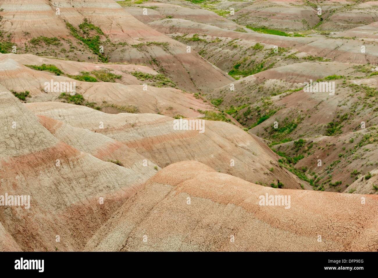 Eroded mudstones displaying sediment layers Stock Photo - Alamy
