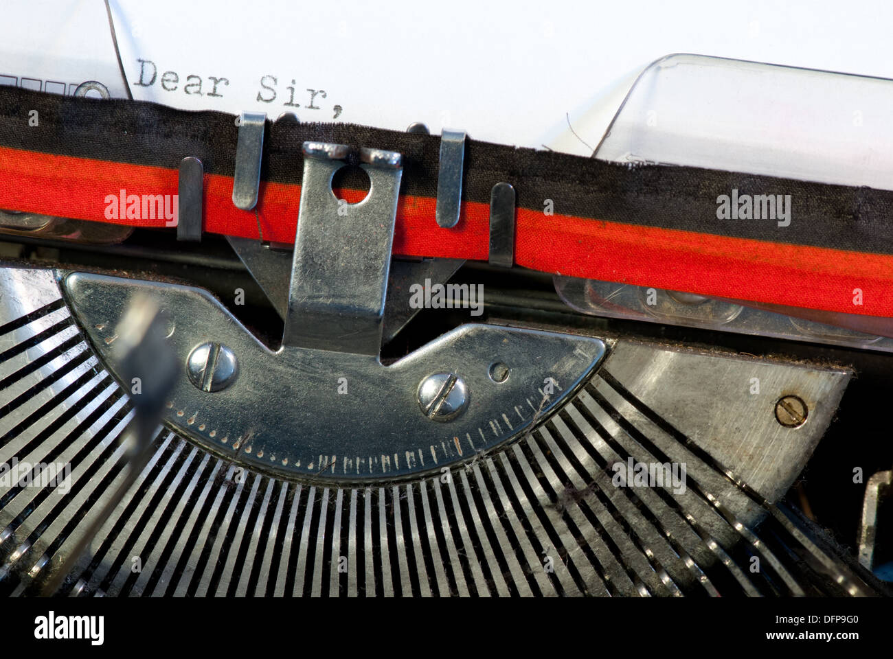 detail of typewriter Stock Photo - Alamy