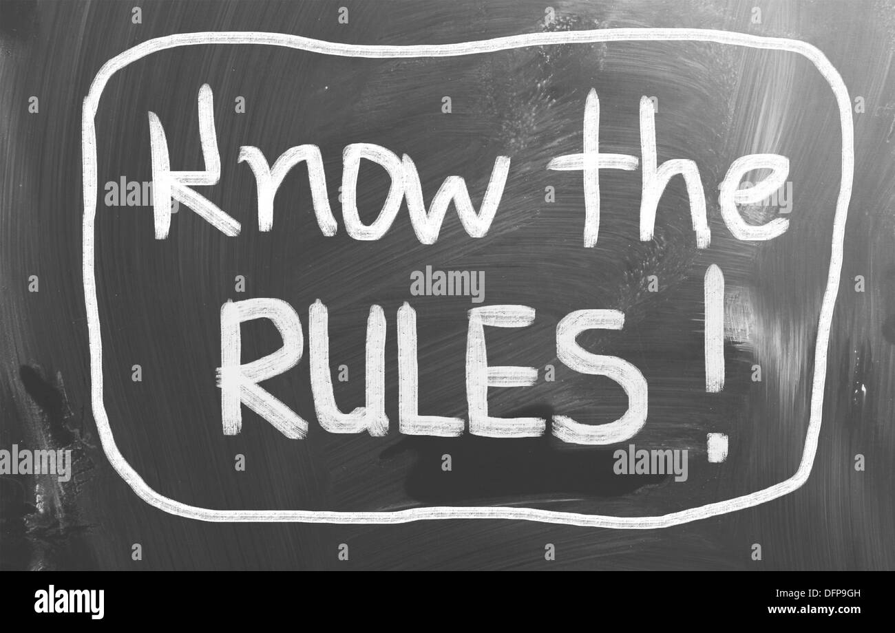 Know The Rules Concept Stock Photo - Alamy