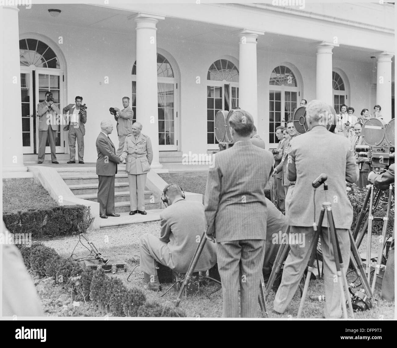 President Harry S. Truman and Field Marshal Bernard Montgomery are seen ...