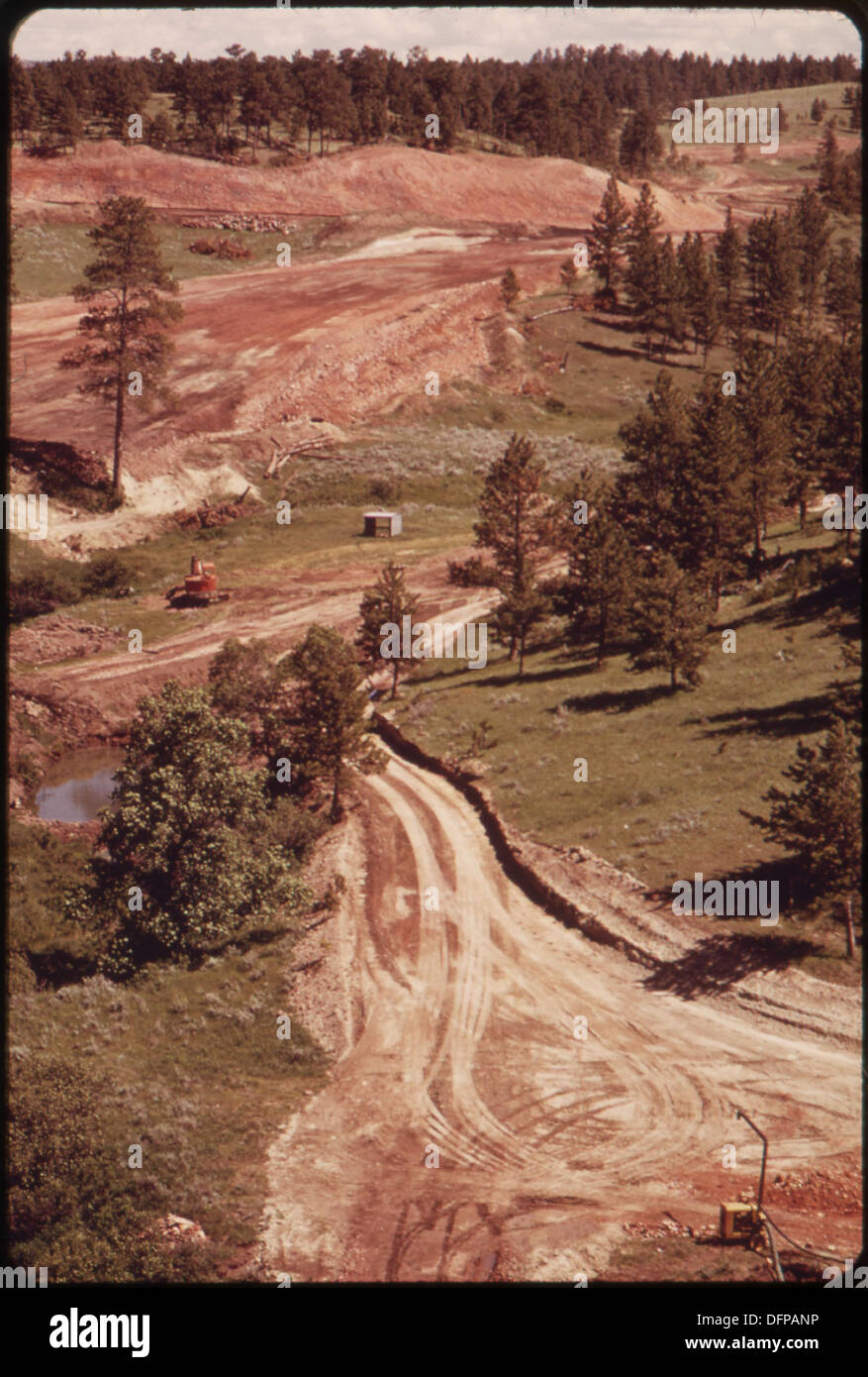 Construction of a strip mine by the Westmoreland Coal Company near ...