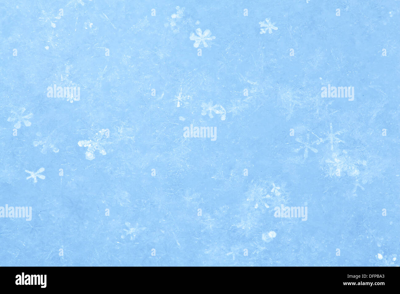 Blue sparkling snow background with white little snowflakes Stock Photo ...