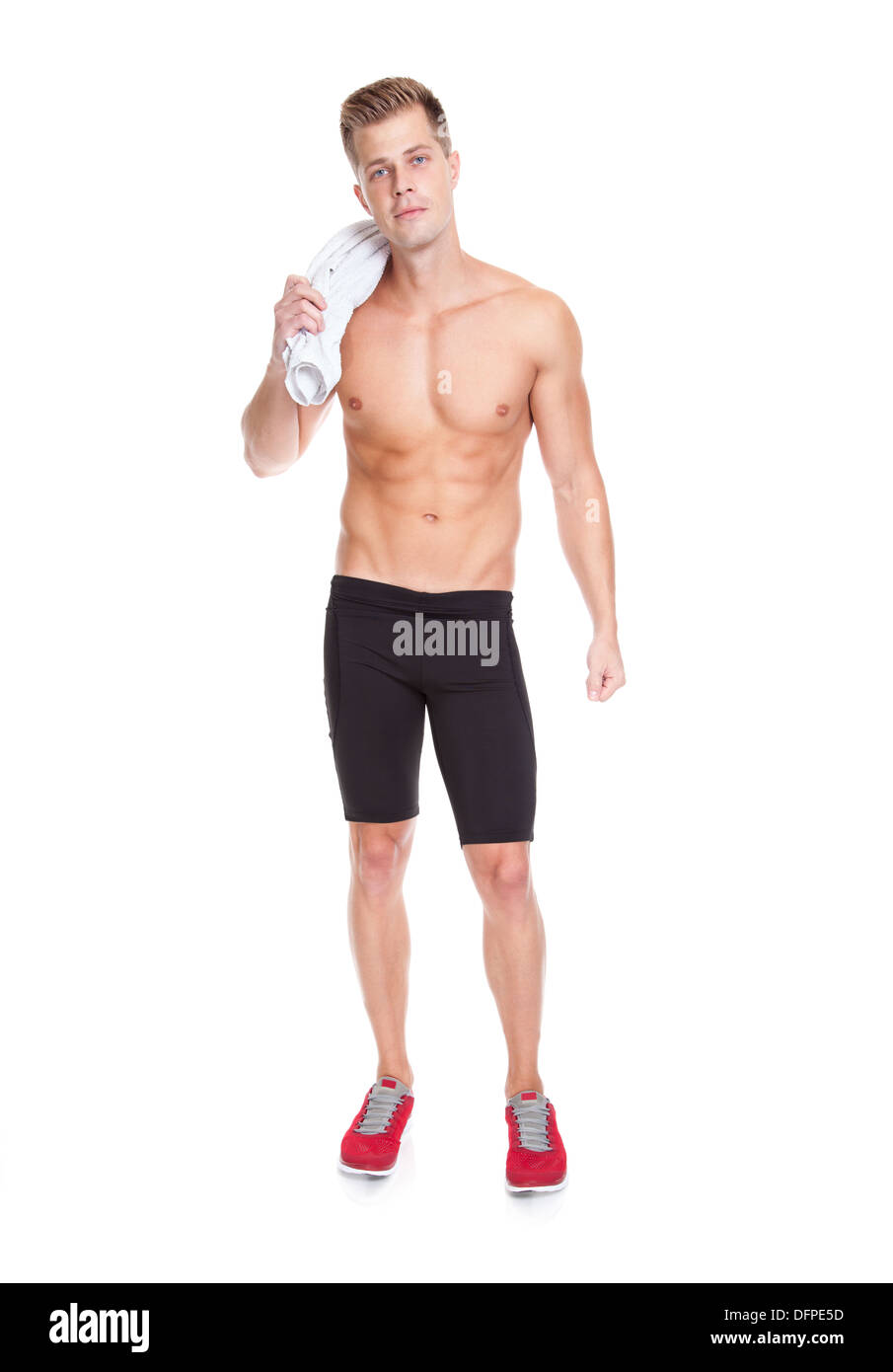 Handsome guy with a towel Stock Photo - Alamy