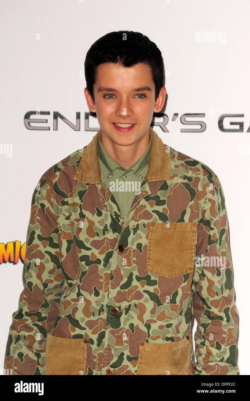 London, UK. 07th Oct, 2013. Asa Butterfield Actor attends the ENDER'S ...