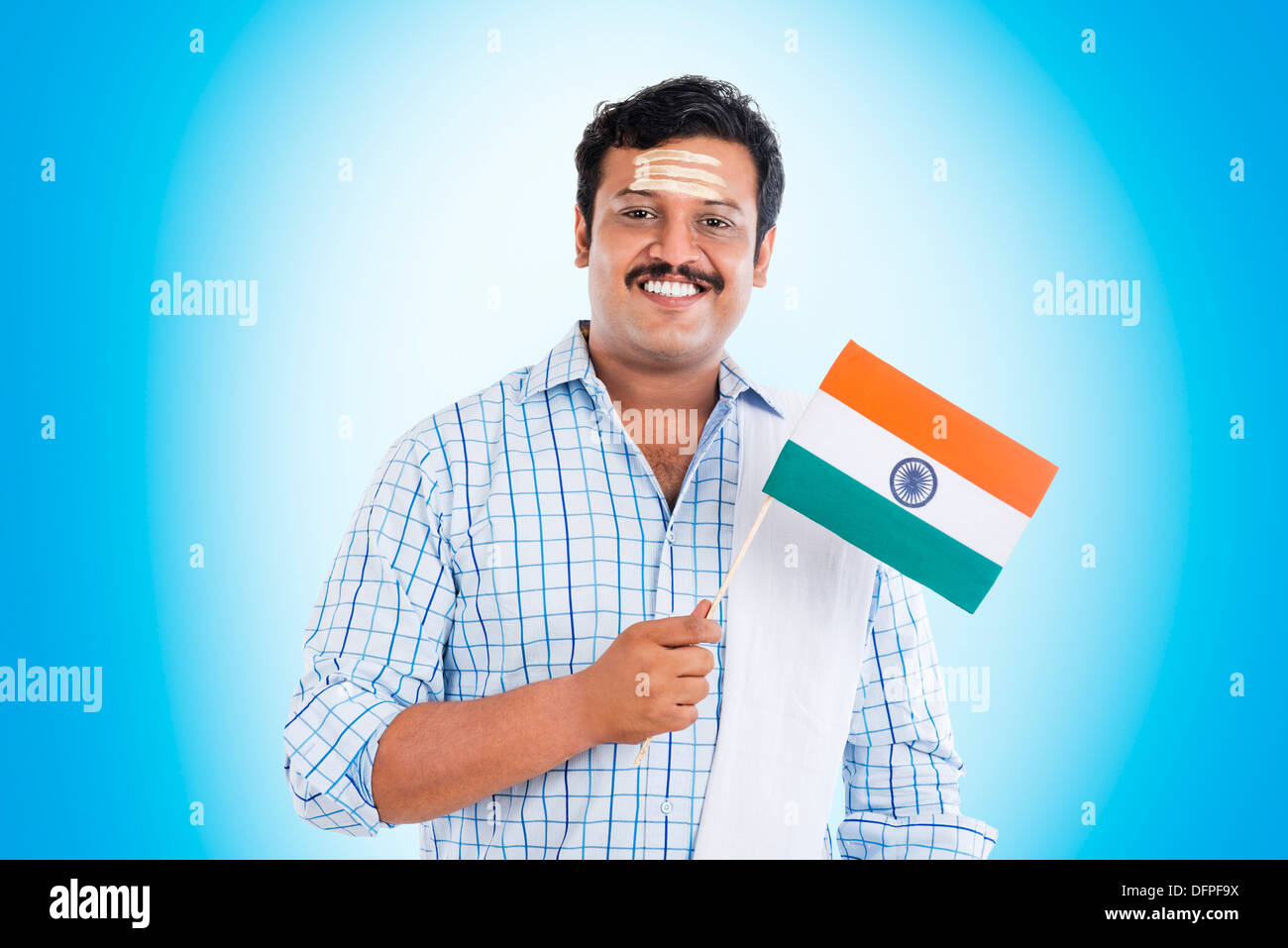 Indian man holding flag hi-res stock photography and images - Alamy