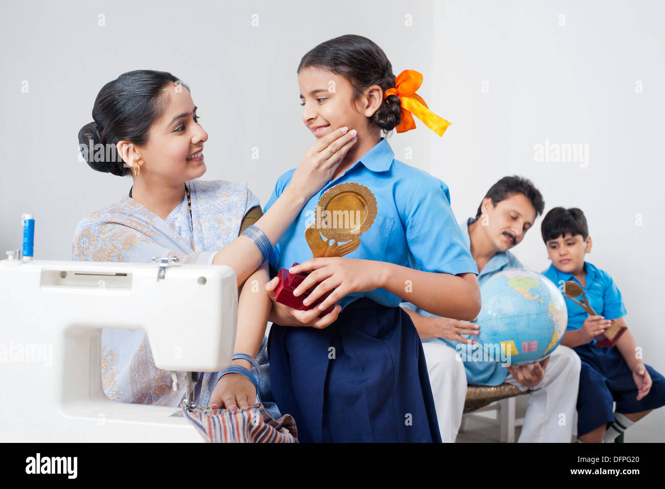 Girl winning trophy hi-res stock photography and images - Alamy