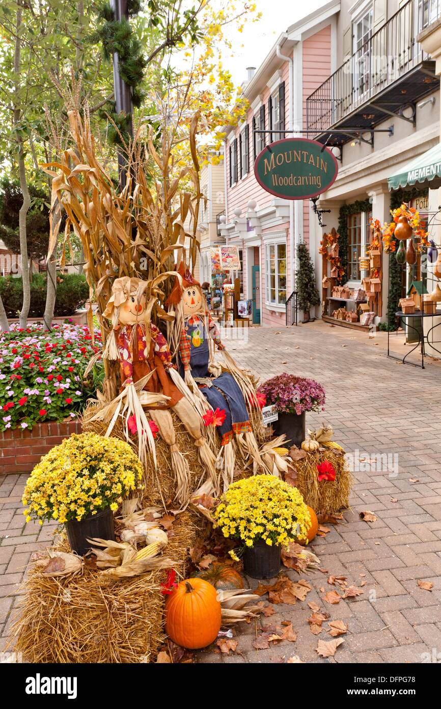 Autumn Display Scarecrow Pumpkins