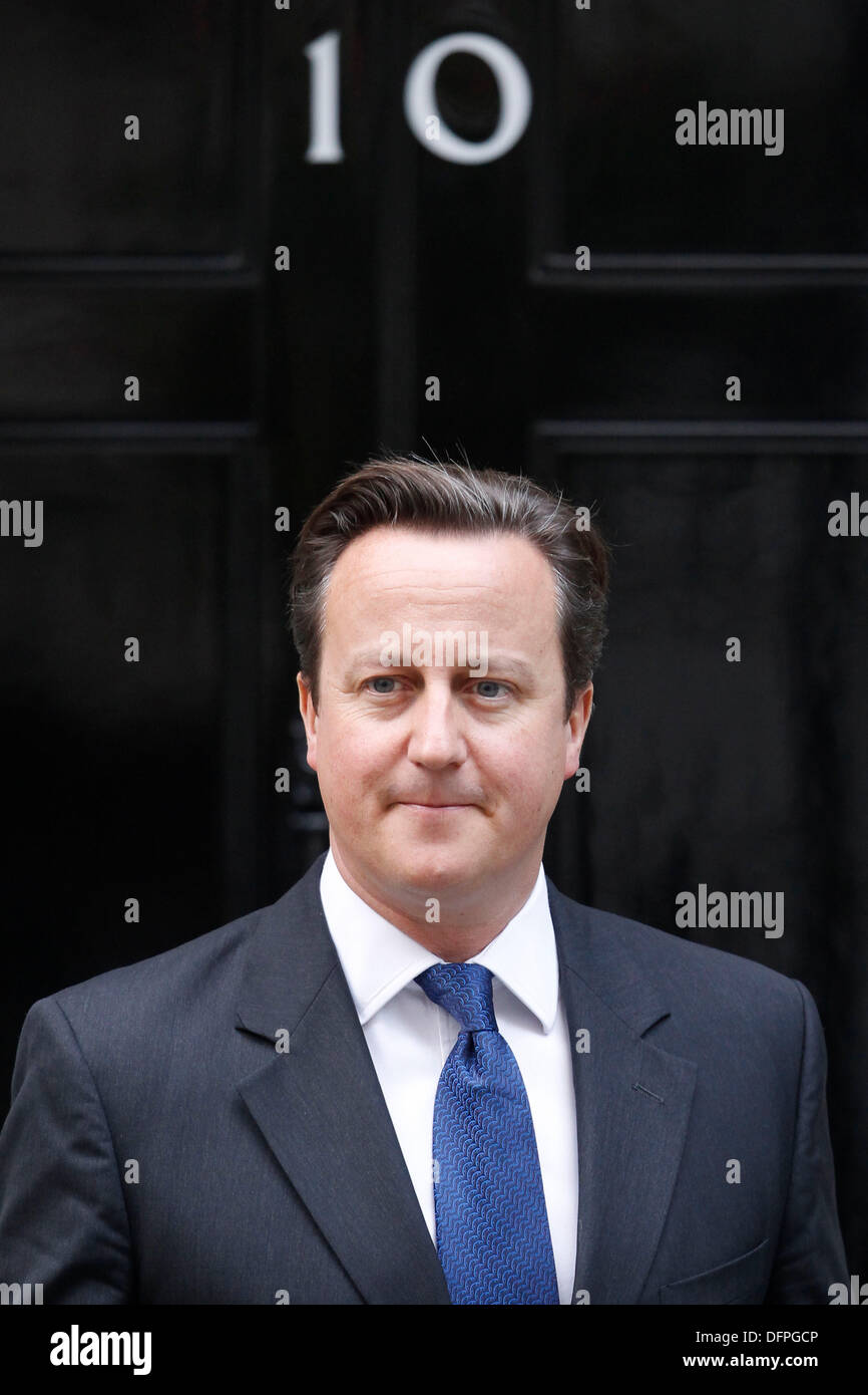 London, UK. 8th October 2013. British Prime Minister David Cameron ...