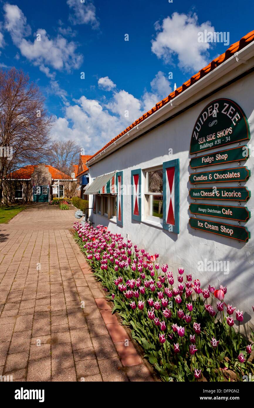 Architecture and shops of the Dutch Village tourist attraction in ...