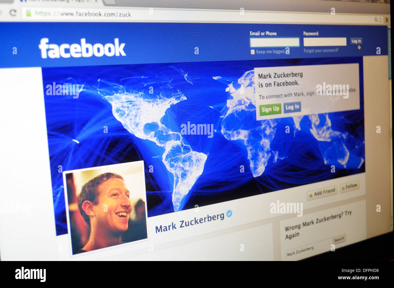 Facebook home hi-res stock photography and images - Alamy